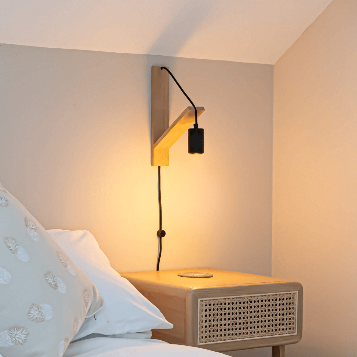 Black Plug-In Hanging Wall Light | Designer Exposed Bulb Lighting ...